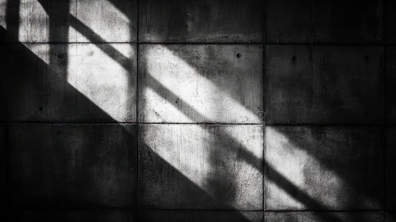 Abstract Shadows Cast on a Textured Concrete Wall Surface Stock ...