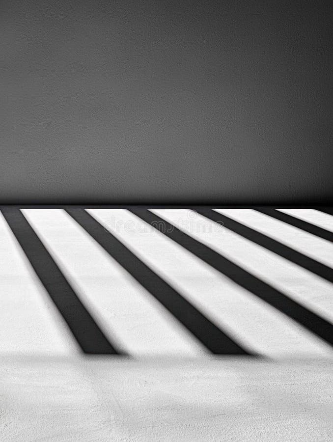 Abstract Shadows on a Minimalist White Surface Stock Illustration ...