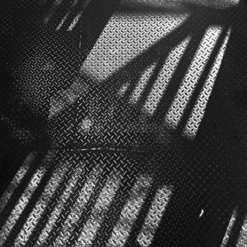 Abstract Shadows and Textures on an Industrial Walkway Stock Image ...