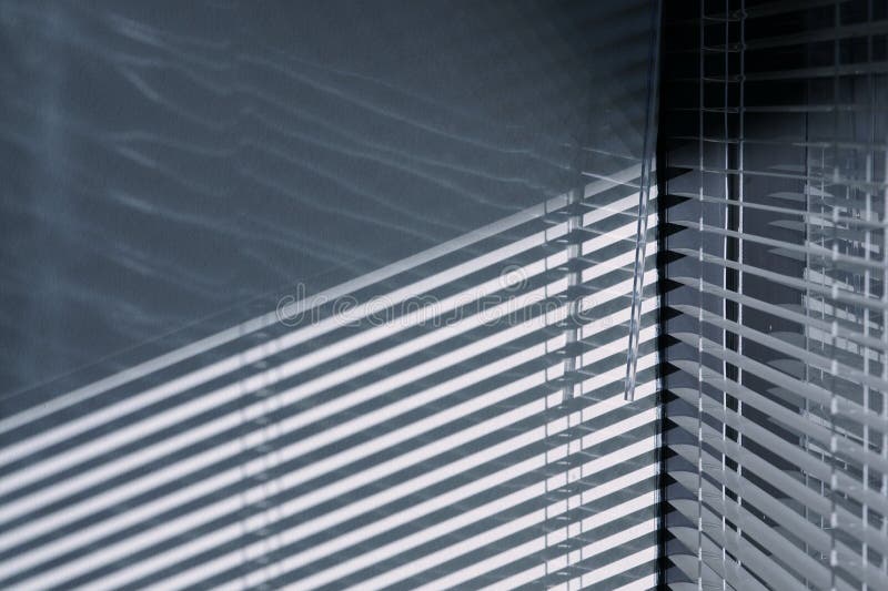 Abstract of Shadows on a Wall from Horizontal Blinds. Stock Photo ...