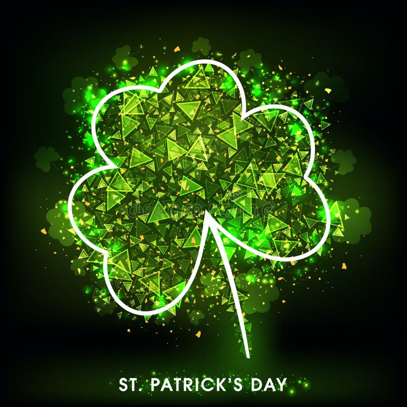 Abstract Shamrock Leaf for St. Patrick S Day. Stock Illustration ...