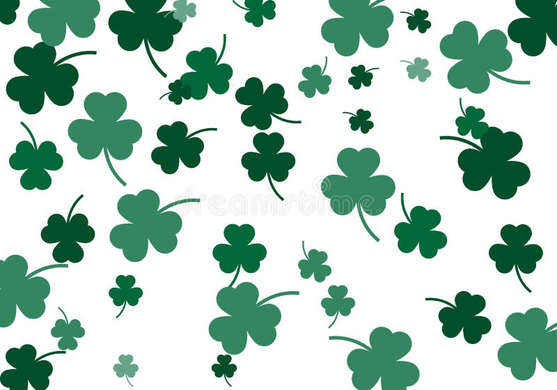 Abstract Shamrock Leaves Background Vector Stock Vector - Illustration ...
