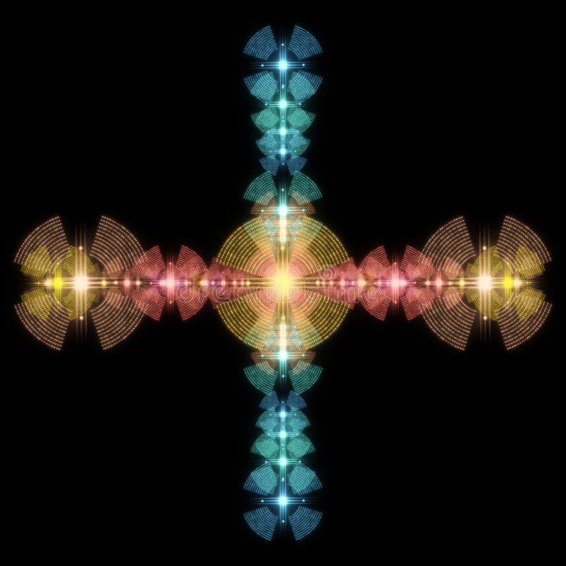 Abstract Shape on Black Background Stock Illustration - Illustration of ...