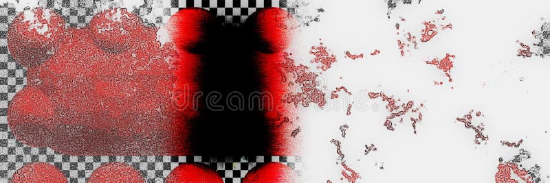 Abstract Shape in Black and Red Texture Torn Splattered Panoramic ...