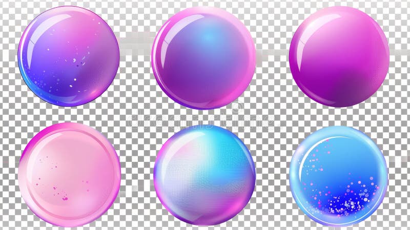 An Abstract Shape of a Blur Gradient Circle on a Transparent Background ...