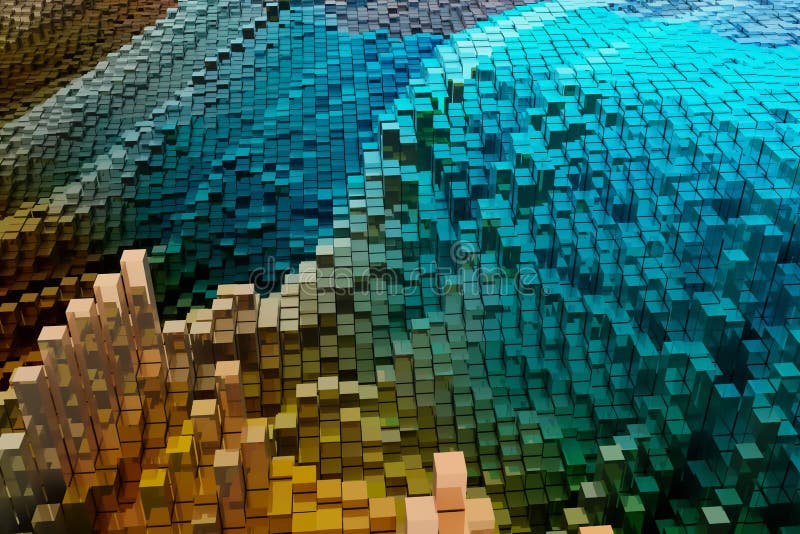 Abstract Shape Composition, Geometric Structure Blocks. Wallpaper for ...