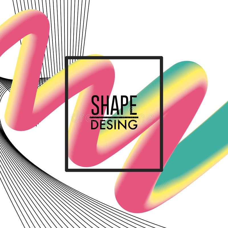 Abstract Shape Decoration Backgroun Design Stock Vector - Illustration ...