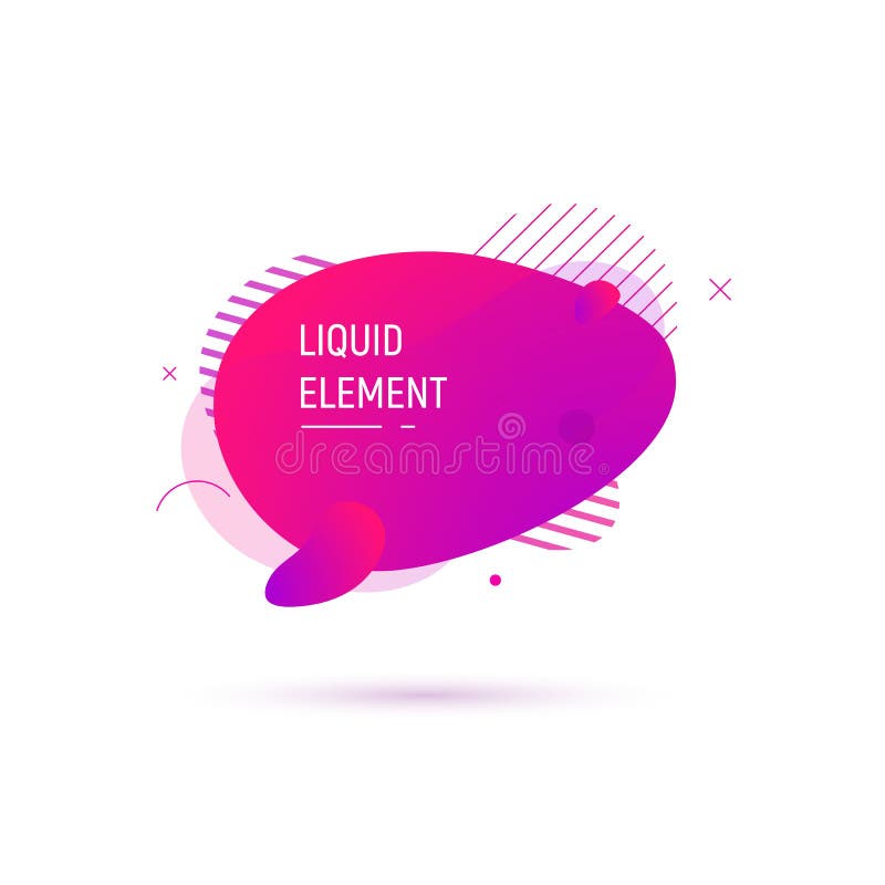 Abstract Shape Design. Vector Liquid Fluid Elemend. Gradient Vector ...