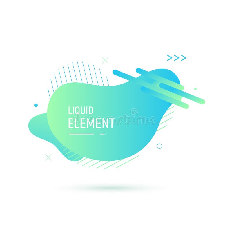 Abstract Shape Design. Vector Liquid Fluid Element. Gradient Vector ...