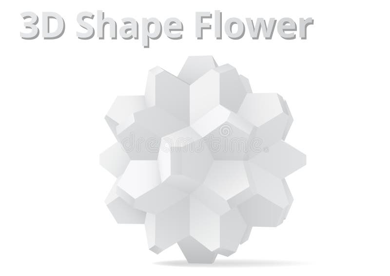 3D Shape Flower stock vector. Illustration of chemical - 137089978