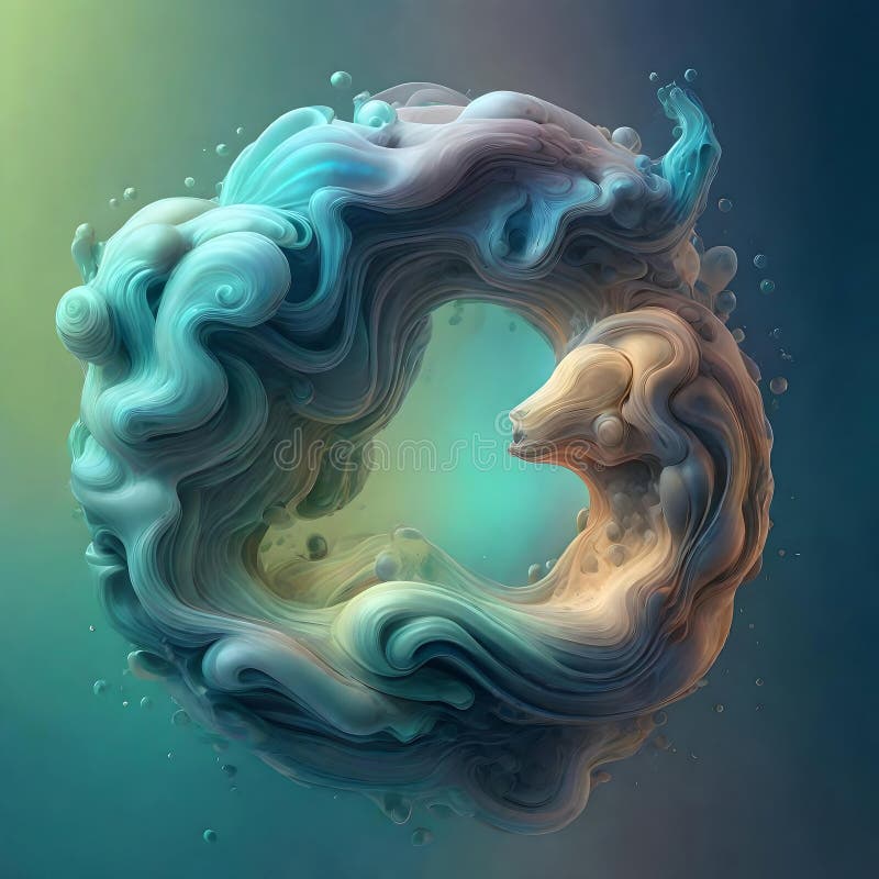 Abstract Shape Fluid Motion - Ai Generated Image Stock Illustration ...