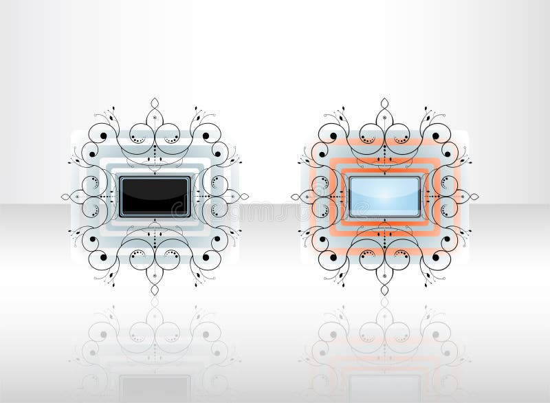 Abstract shape with frame. stock vector. Illustration of pattern - 29052619