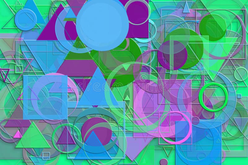 Abstract Shape Generative Design Art Background. Pattern, Square Stock ...