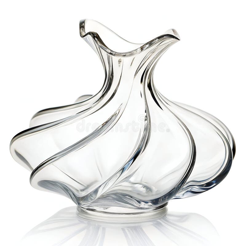Abstract Shape Glass Object Isolated on White Background Stock Image ...