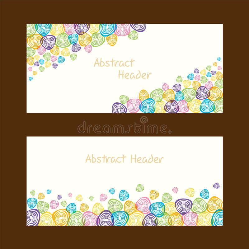 Abstract Shape Web Header Design Stock Vector - Illustration of vintage ...