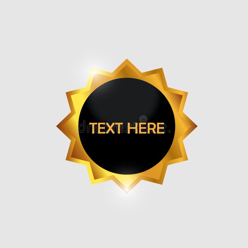 Abstract Shape Icon in Gold Color Stock Vector - Illustration of shape ...