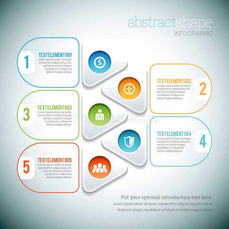 Abstract Shape Infographic stock vector. Illustration of tandem - 43188997