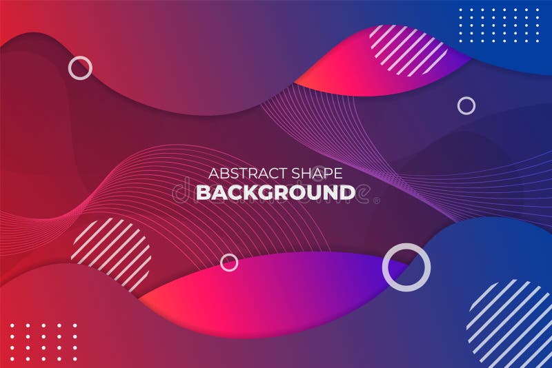 Abstract Shape Liquid Wavy Line Background Gradient Red and Blue with ...