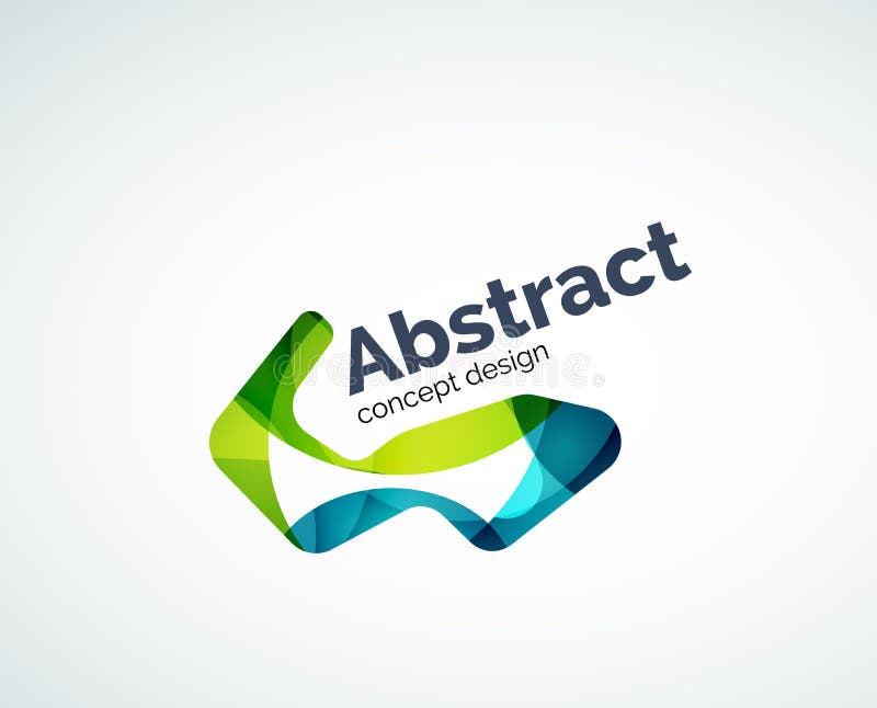 Abstract shape logo design stock vector. Illustration of shadow - 48539604