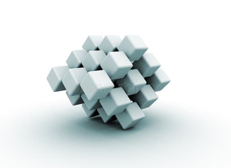 3d Sphere Reconstruction from Parts. Stock Illustration - Illustration ...