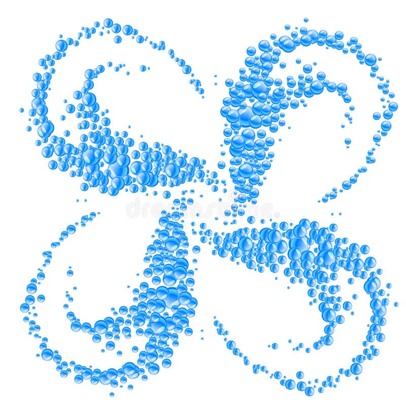 Abstract Shape Made of Water Bubbles Stock Vector - Illustration of ...