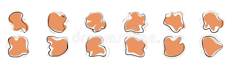 Abstract Shape Organic Banner Design Element. Set of Graphic Elements ...