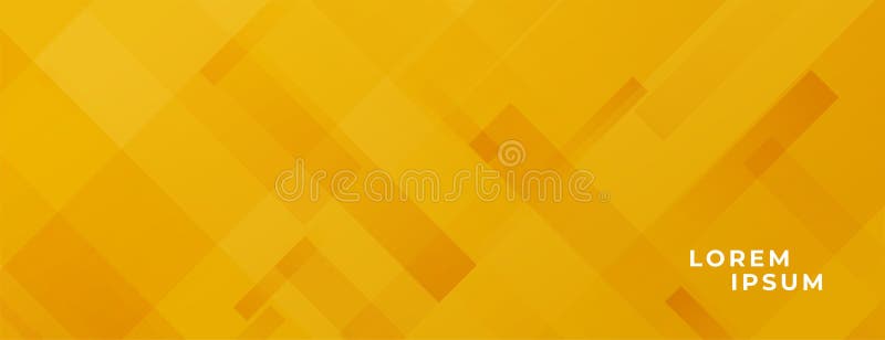 Abstract Shape Pattern Yellow Wide Header Design Stock Vector ...