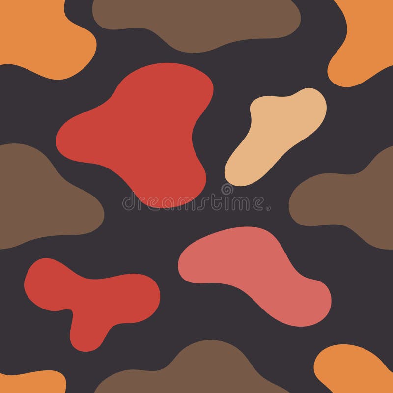 Abstract Shape Seamless Pattern. Background from Liquid Shape Sign ...