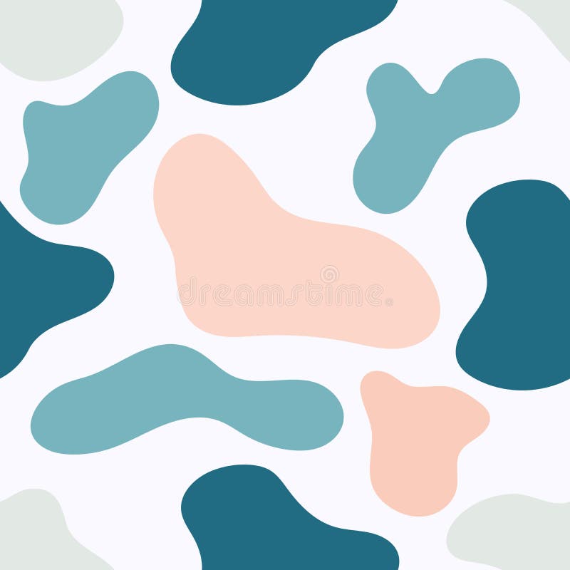 Abstract Shape Seamless Pattern. Background from Liquid Shape Sign ...