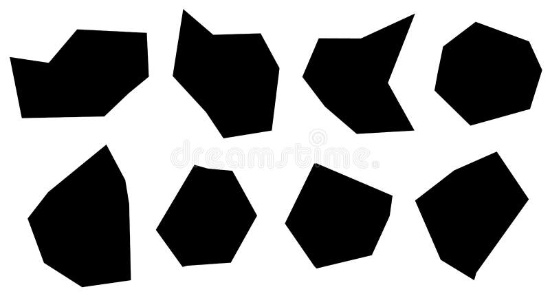 Abstract Shape Set. Contours of Different Irregular Abstract Shapes ...