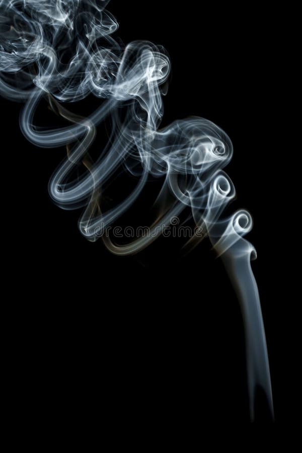 Abstract Shape Smoke on Black Background Stock Image - Image of light ...