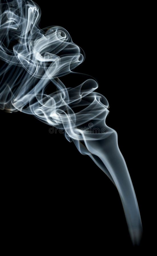 Abstract Shape Smoke on Black Background Stock Image - Image of motion ...