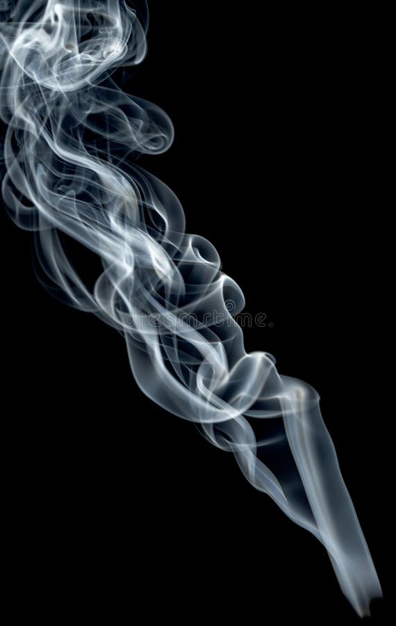 Abstract Shape Smoke on Black Background Stock Image - Image of detail ...