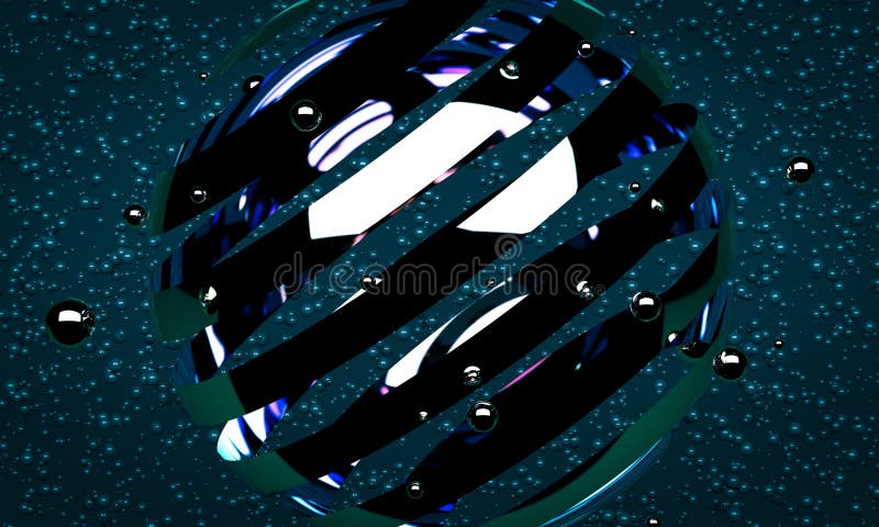 Abstract Shape in Space 3d Illustration Stock Illustration ...