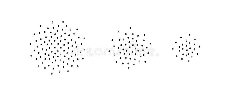 Abstract Shape Spray Collection. Vector Monochrome Illustration Set ...