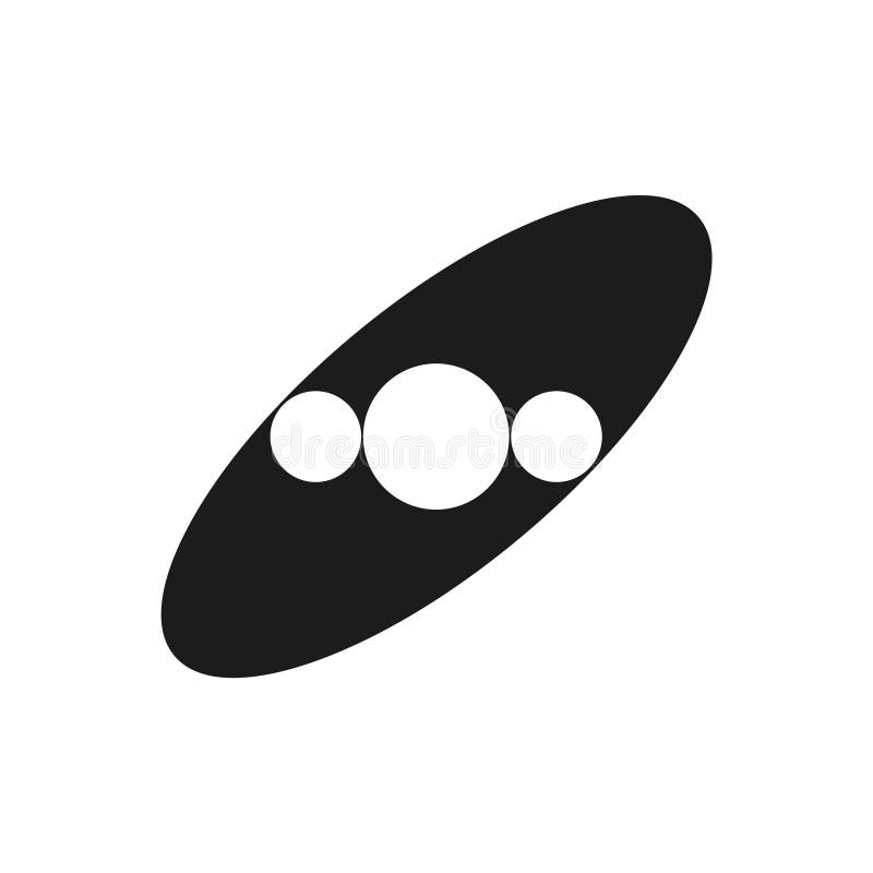 Abstract Shape Symbol. Black Oval Graphic. Minimalistic Vector Design ...