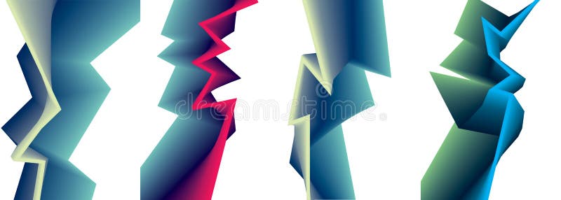 Abstract Shape Vector Backgrounds Set. Sharp Cornered Artistic C Stock ...