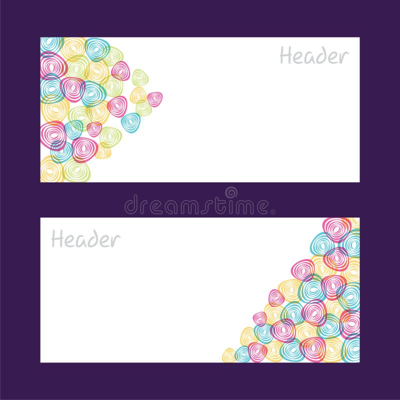Abstract Shape Web Header Design Stock Vector - Illustration of vintage ...