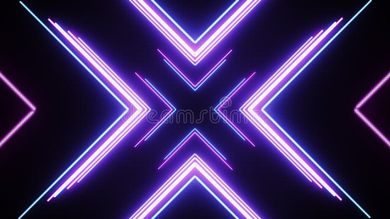 Abstract X Shape Wing Arrow Technology Neon Light Award VJ Loop LED ...