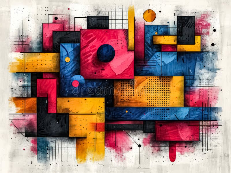 Abstract Shapes for Art Prints Stock Photo - Image of memphis ...