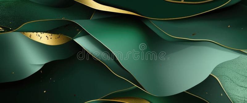 Abstract Shapes Background Emerald Green and Gold Color Animation Stock ...
