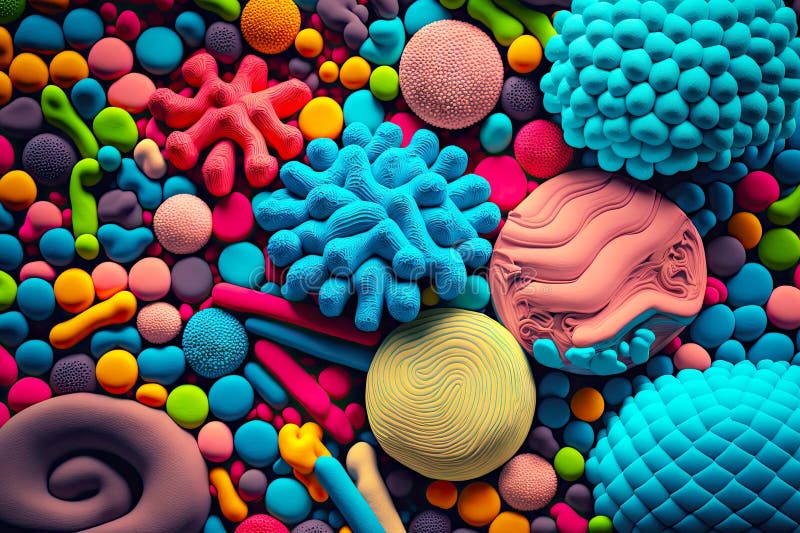 Abstract Shapes for Background from Plasticine Texture of Different ...