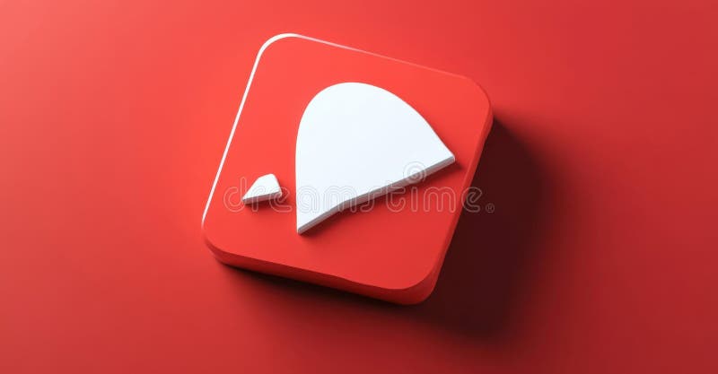 Abstract Shapes Cast Shadows on a Red Surface with a Geometric Concept ...