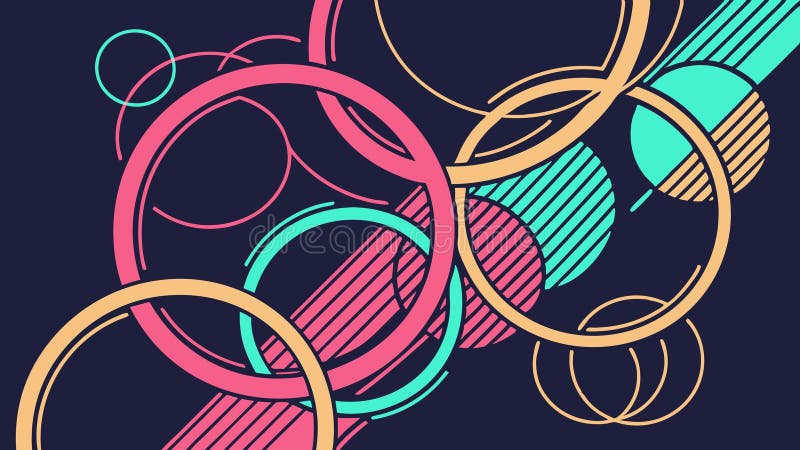 Abstract Shapes Circles Lines Dynamic Design Element Vector Design