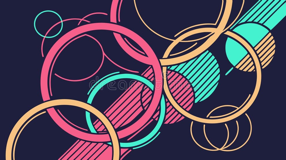 Abstract Shapes Circles Lines Dynamic Design Element Vector Design ...
