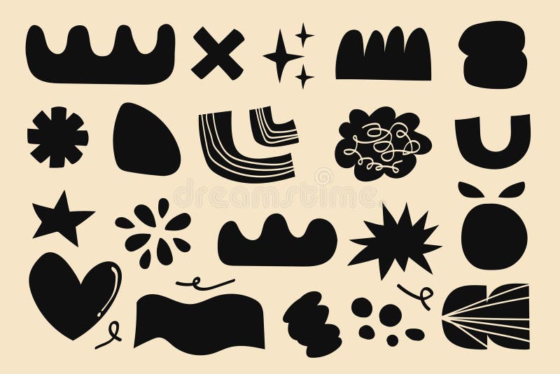 Abstract Shapes Collection - Modern Vector Art Design Stock ...