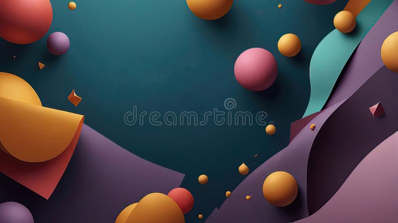 Abstract Shapes and Colors in Softness Mockup Design Stock Illustration ...