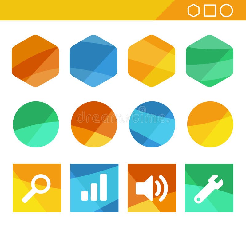 Abstract Shapes with Colourful Shades Stock Vector - Illustration of ...