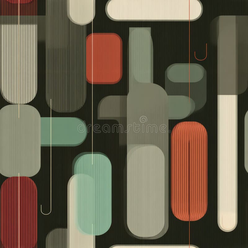 Abstract Shapes Composition with Lines and Modern Color Palette Stock ...