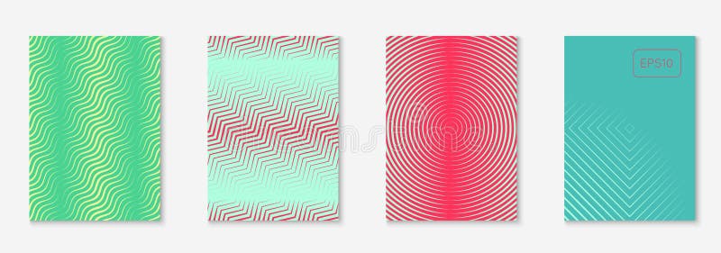 Abstract Shapes Cover and Template with Line Geometric Elements. Stock ...